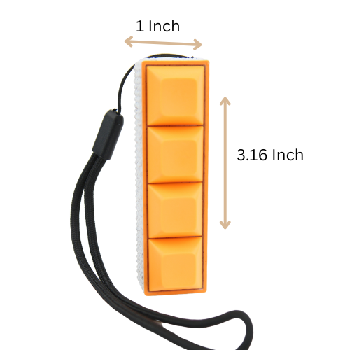 Picky Clicky™ Clicking fidget with Grey/Orange textured sides Anxiety ...