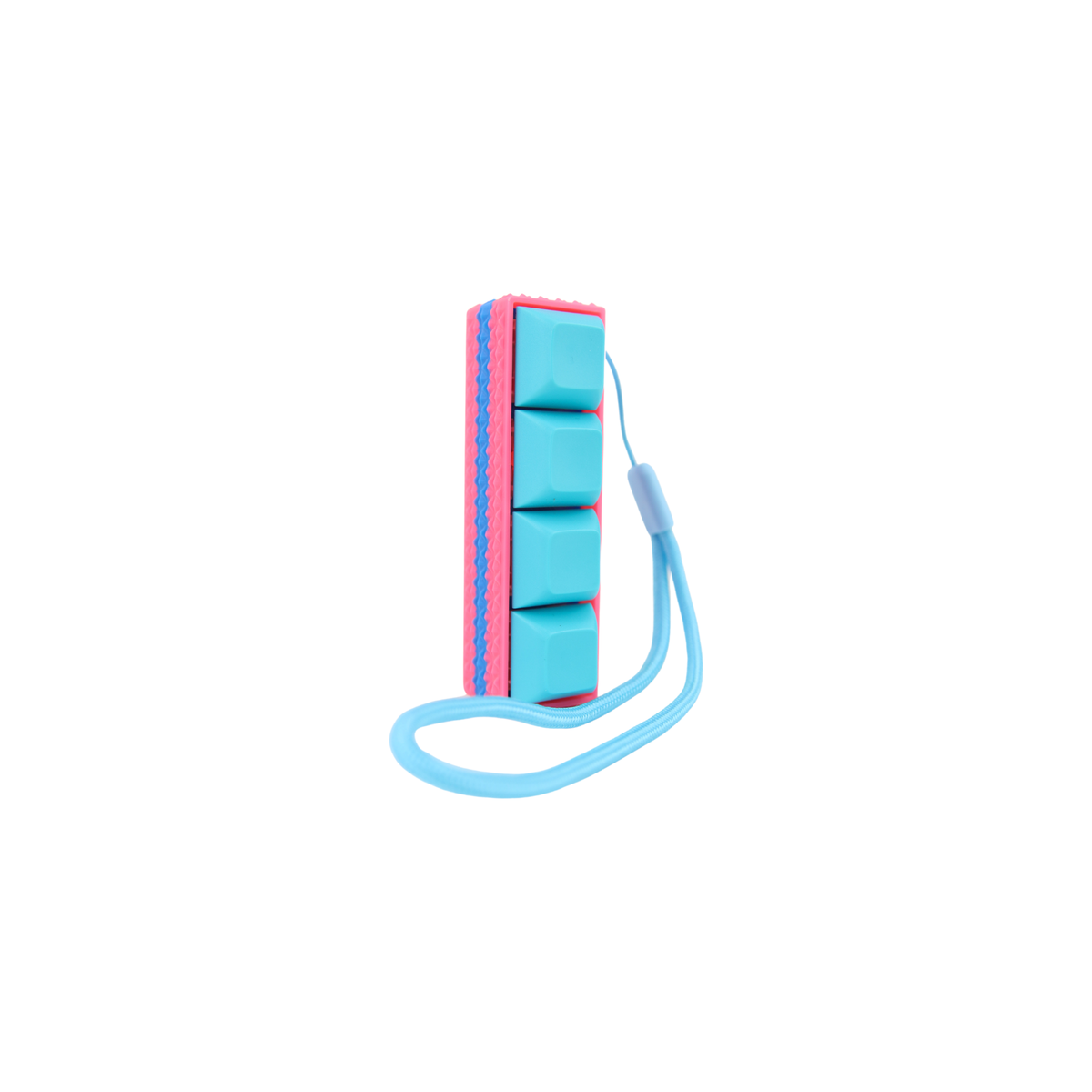 Picky Clicky™ Clicking fidget with Pink/Blue striped textured sides An ...