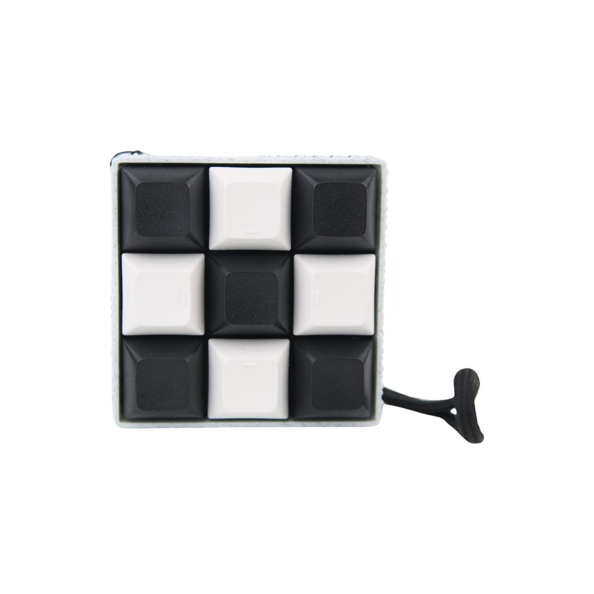 Picky Clicky™ 9 KEY CAPS Black and White Clicking fidget with textured ...