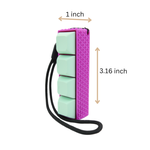 Picky Clicky™ Clicking fidget with Purple textured sides Anxiety relie ...