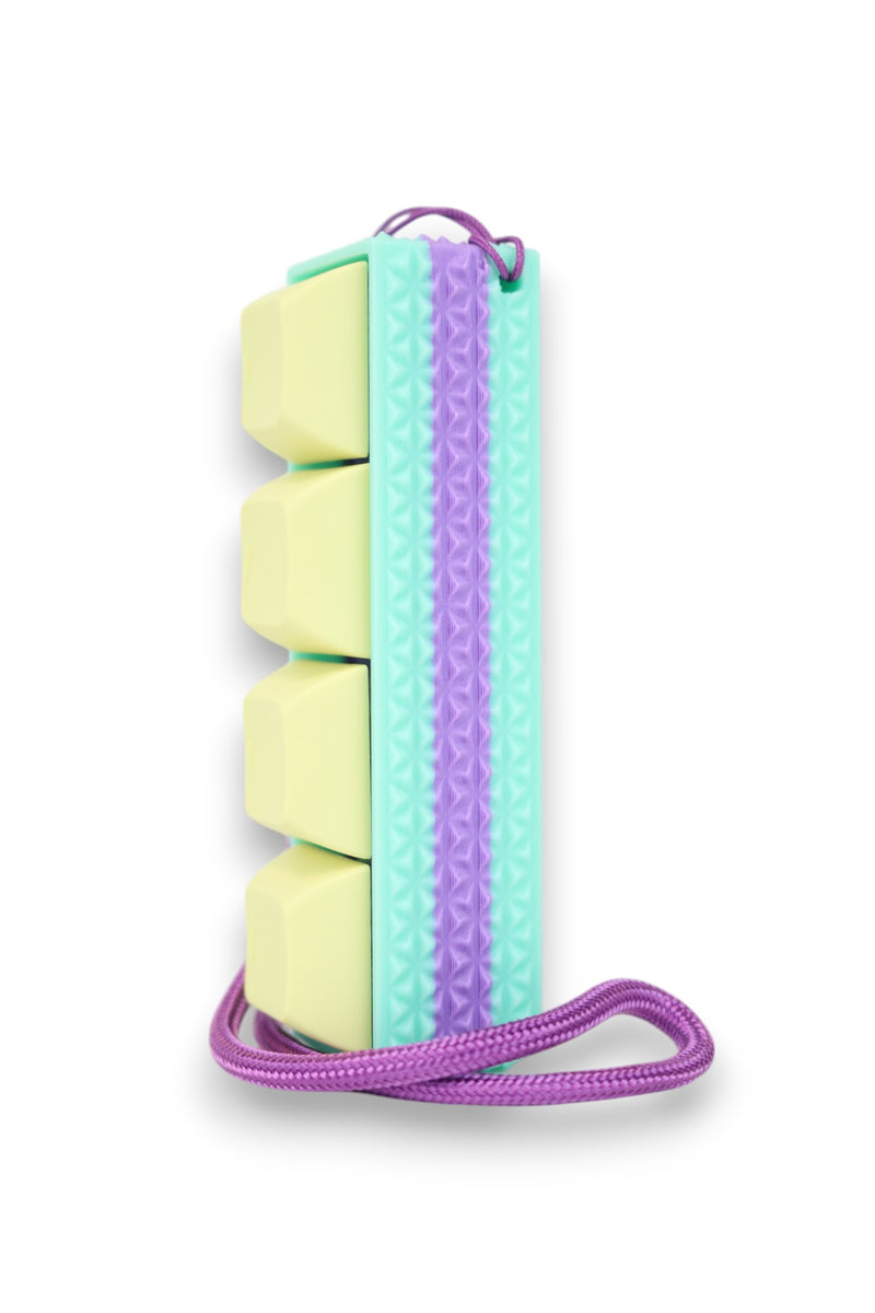 Aqua and Purple Picky Clicky™ Clicking fidget textured sides Anxiety r ...