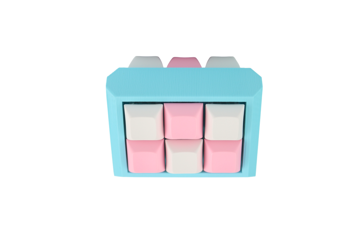 Triangle Cube Fidget 18 key caps - Clicky Fidget BLUE Frame ...