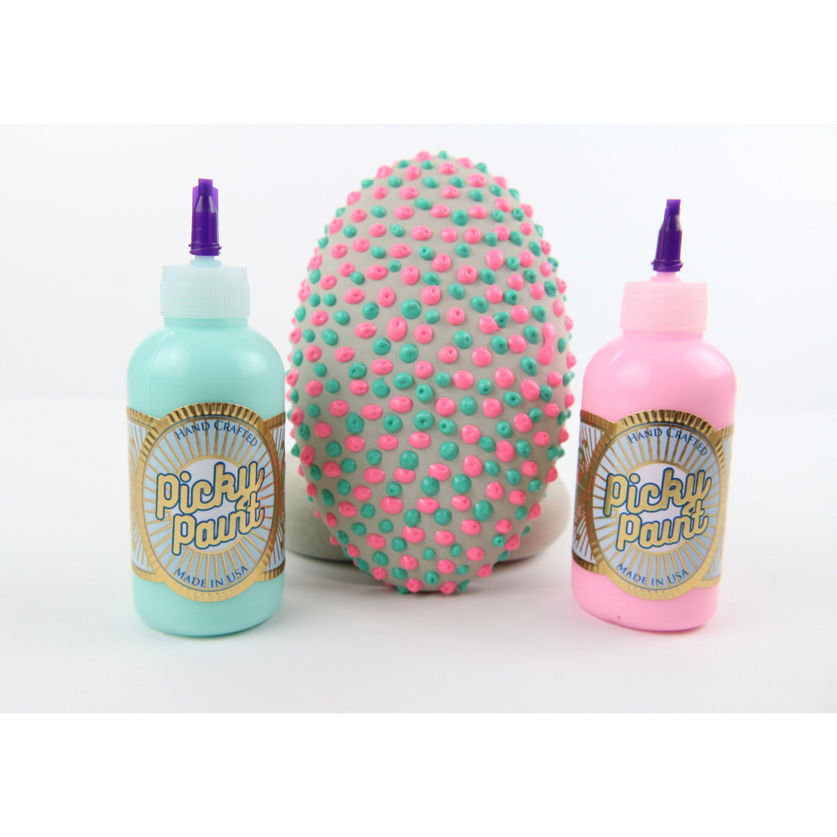 Oval Finger Picky Stone Aqua and Pink – pickypumicestone